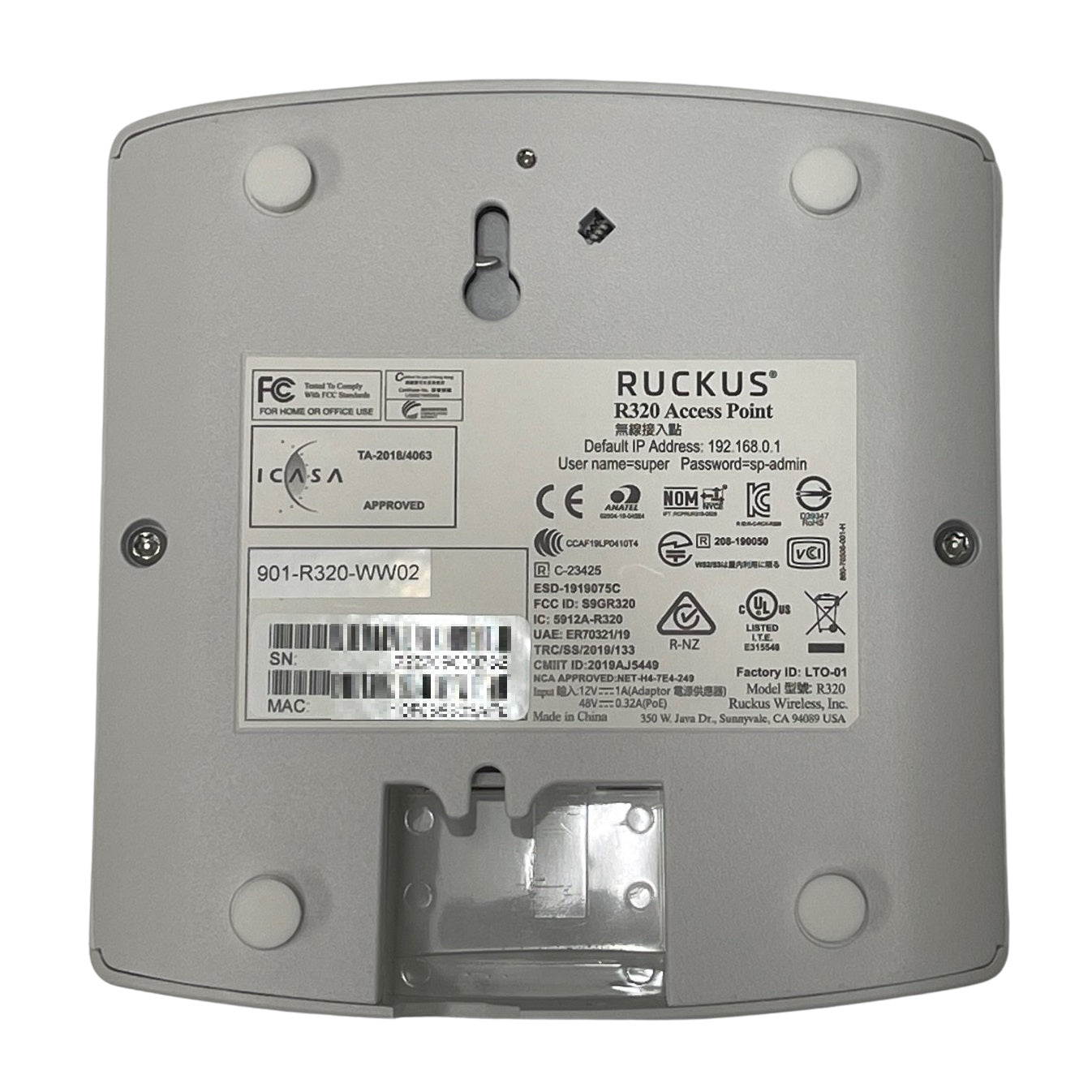 Ruckus R320 Indoor Wireless Access Point – Shop4Tele